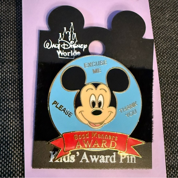 Disney | Jewelry | Disney Mickey Mouse Good Manners Pin Blue And Red ...
